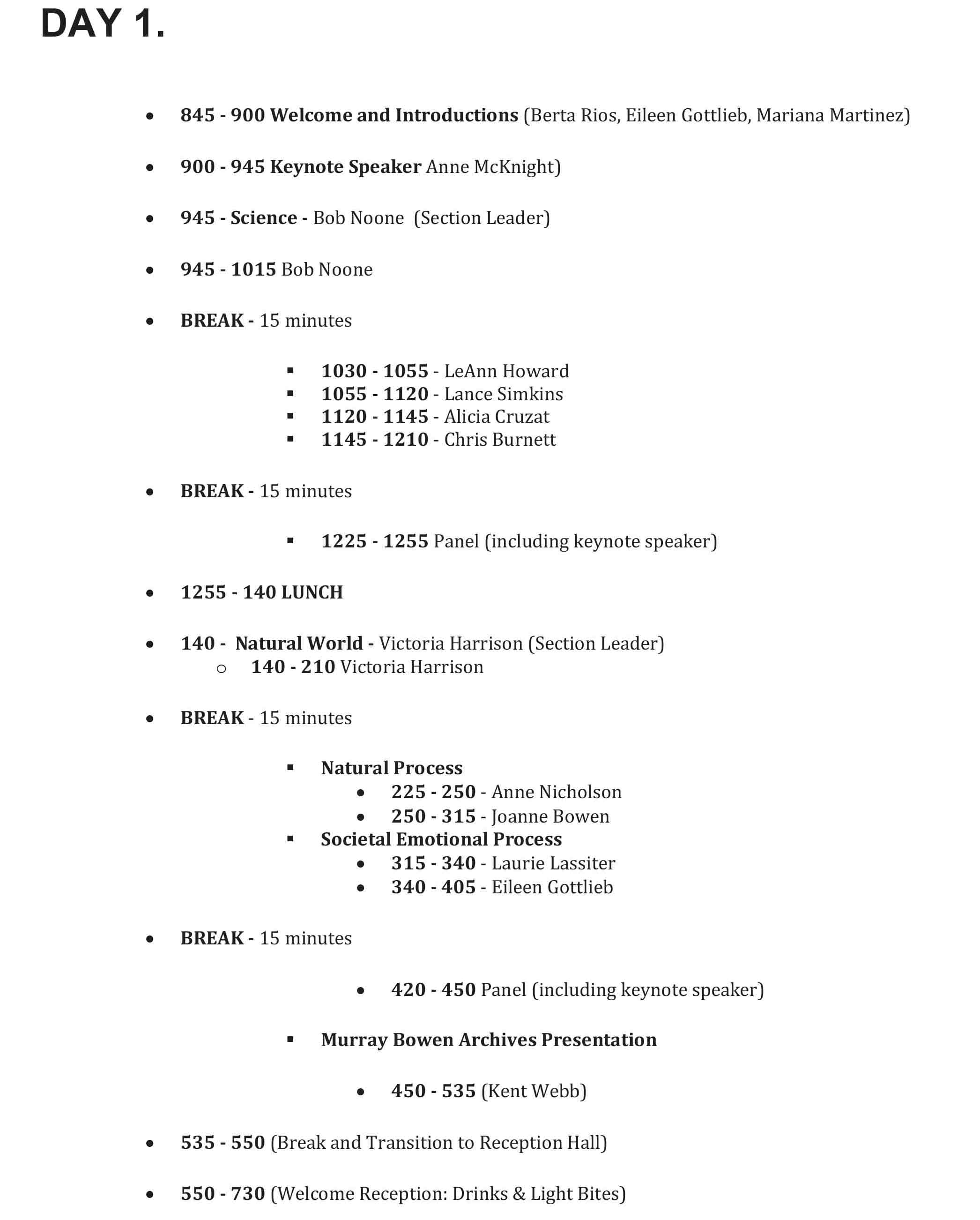4th International Conference - Schedule