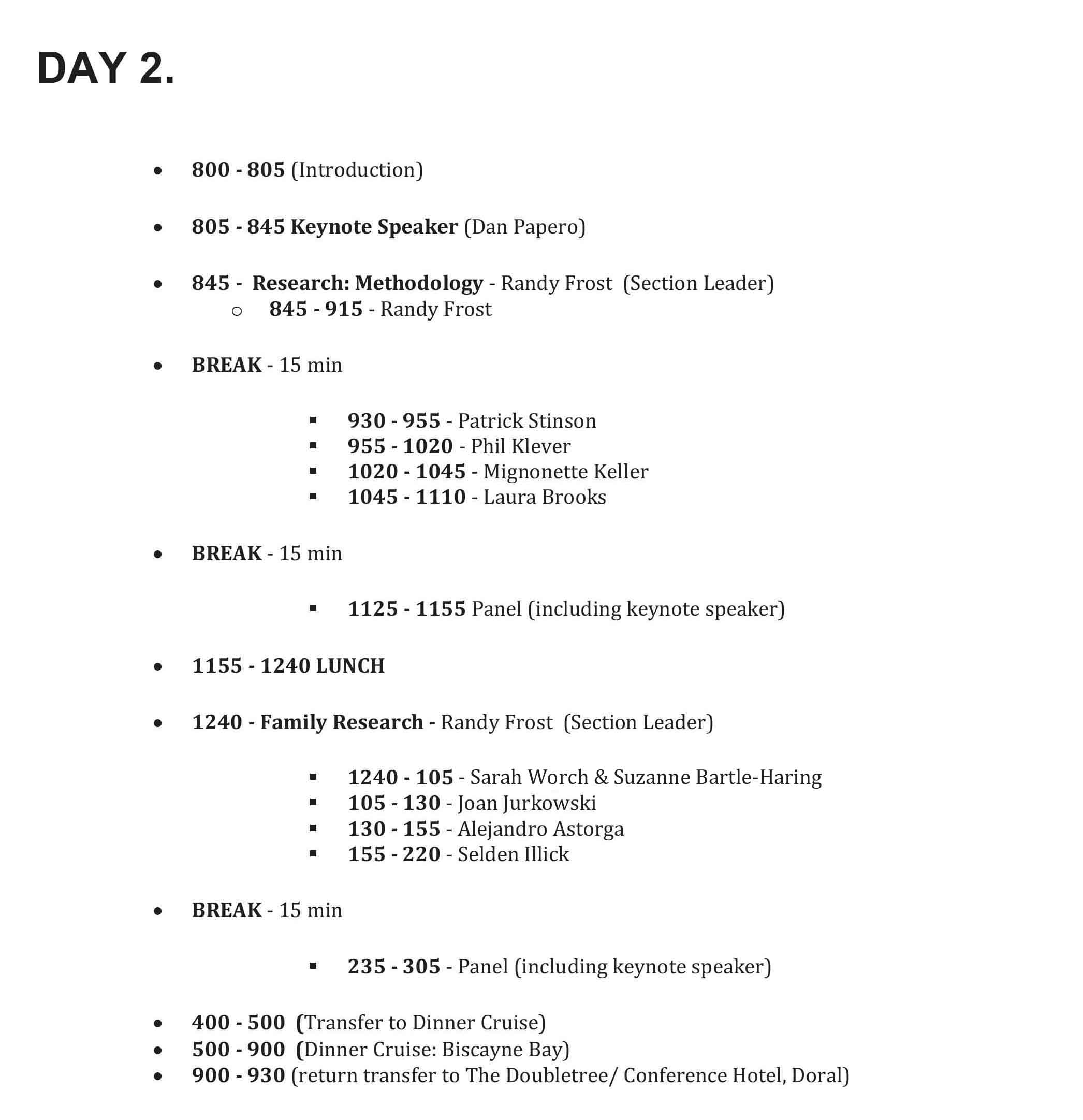 4th International Conference - Schedule